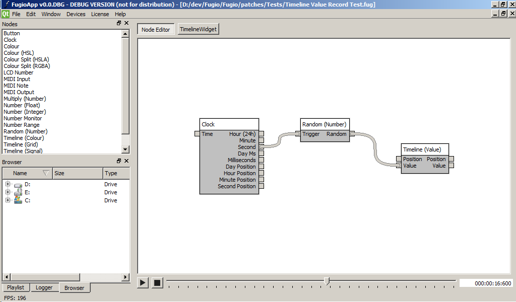 Fugio: Timeline Recording – bigfug creative software