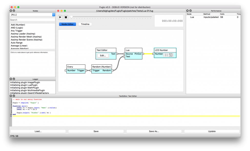 Lua scripting support added to Fugio – bigfug creative software